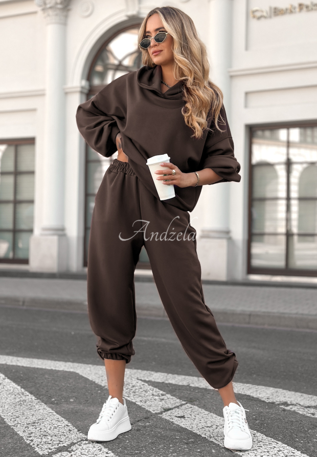 Tepláková súprava Remember About You čokoládový - Eshop Andzela